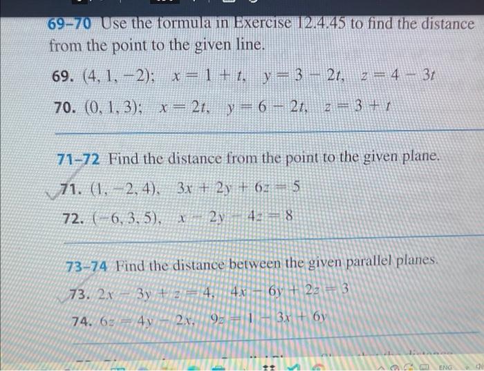 Solved 69-70 Use the formula in Exercise 12.4.45 to find the | Chegg.com