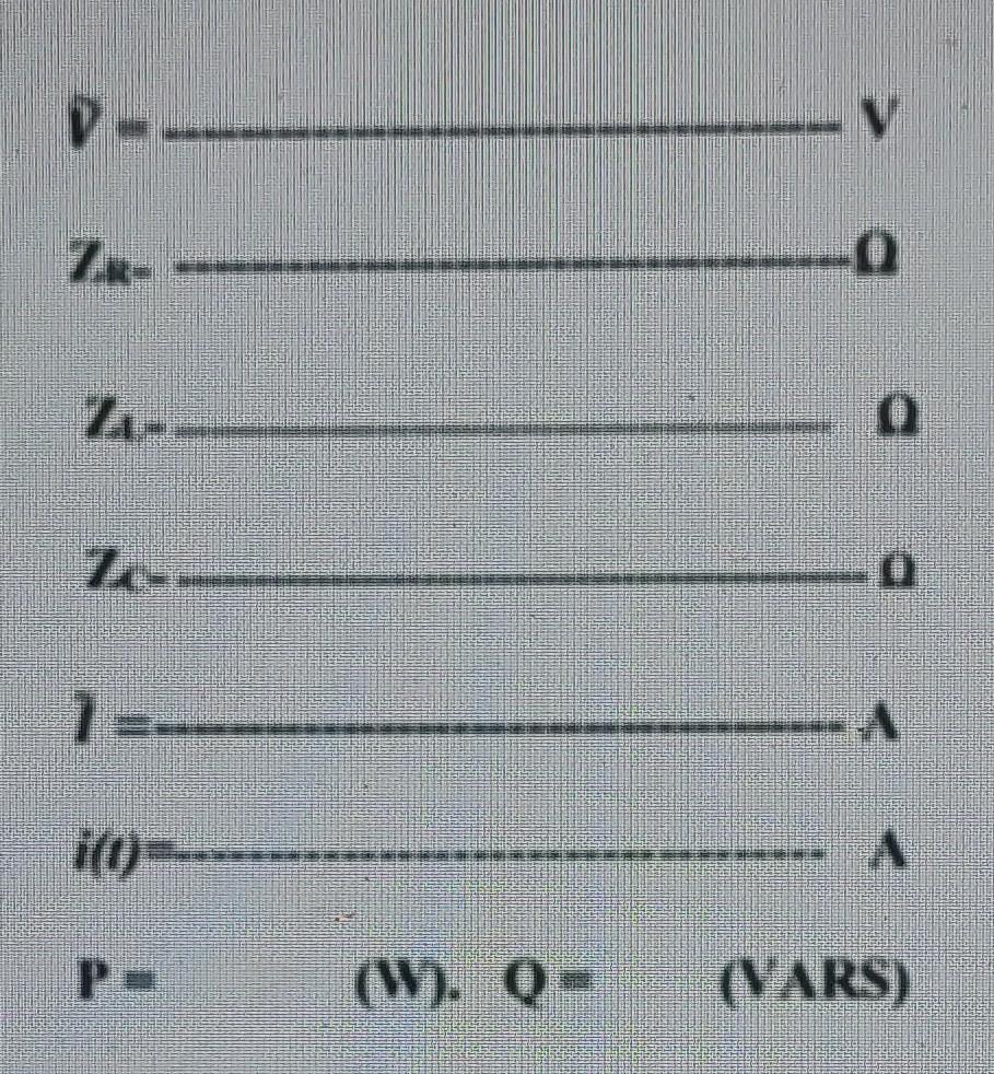 Solved Problem \#4) Given the following AC circuit with | Chegg.com