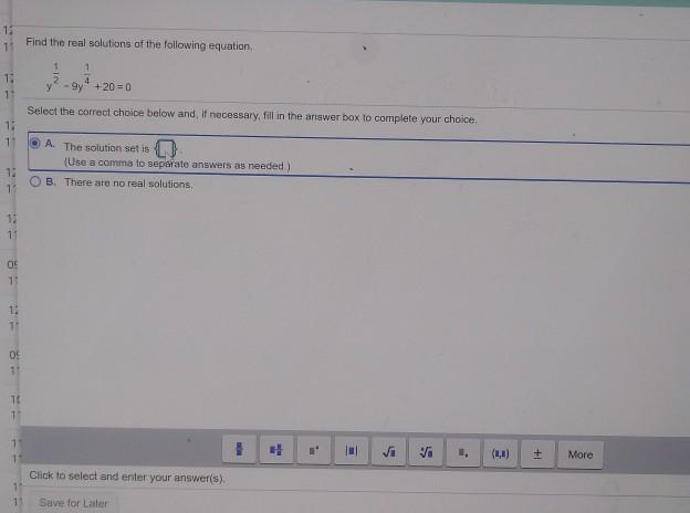 Solved 11 1 Find the real solutions of the following | Chegg.com