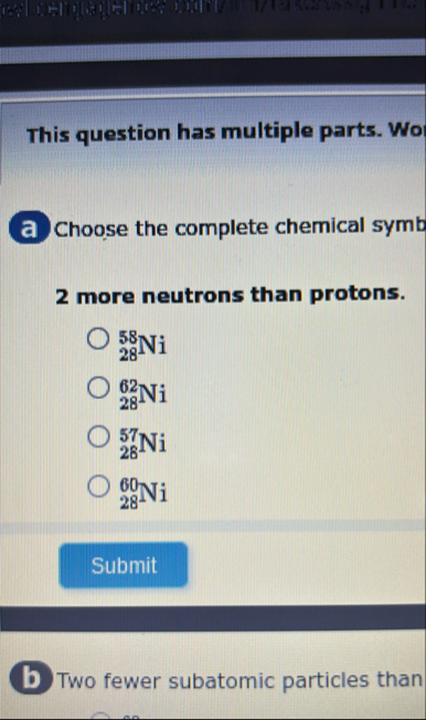Solved This question has multiple parts. WoChoose the | Chegg.com