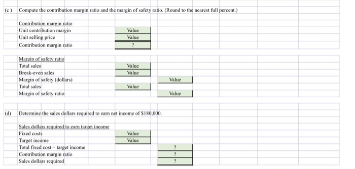 Solved P19-1 Prepare a CVP income statement compute | Chegg.com
