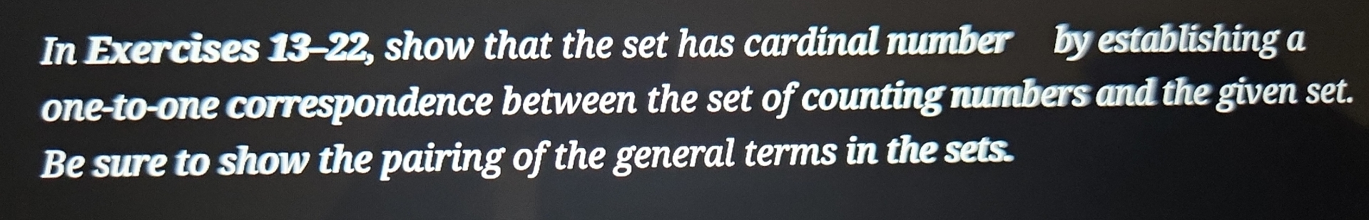 Solved In Exercises 13-22, ﻿show that the set has cardinal | Chegg.com