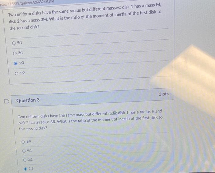 Solved Two uniform disks have the same radius but different | Chegg.com