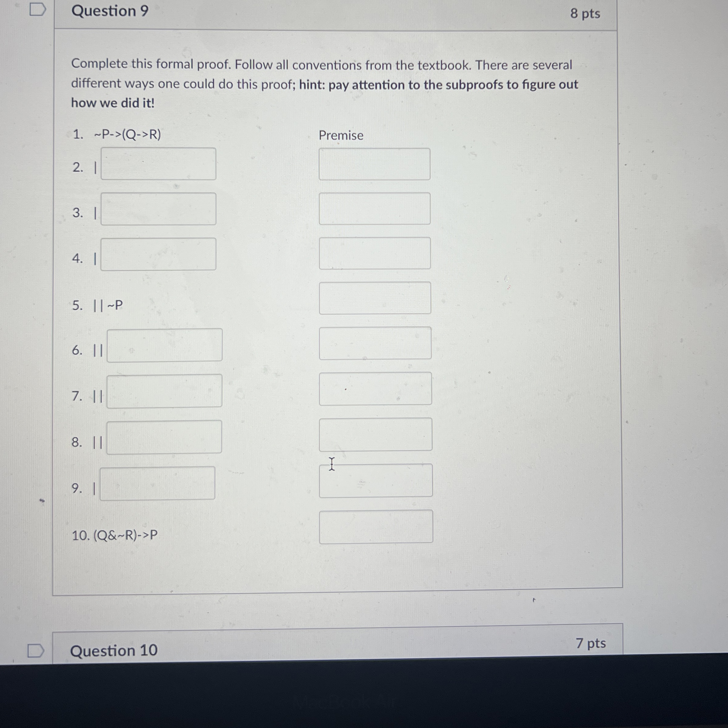 Question 98 ﻿ptsComplete this formal proof. Follow | Chegg.com