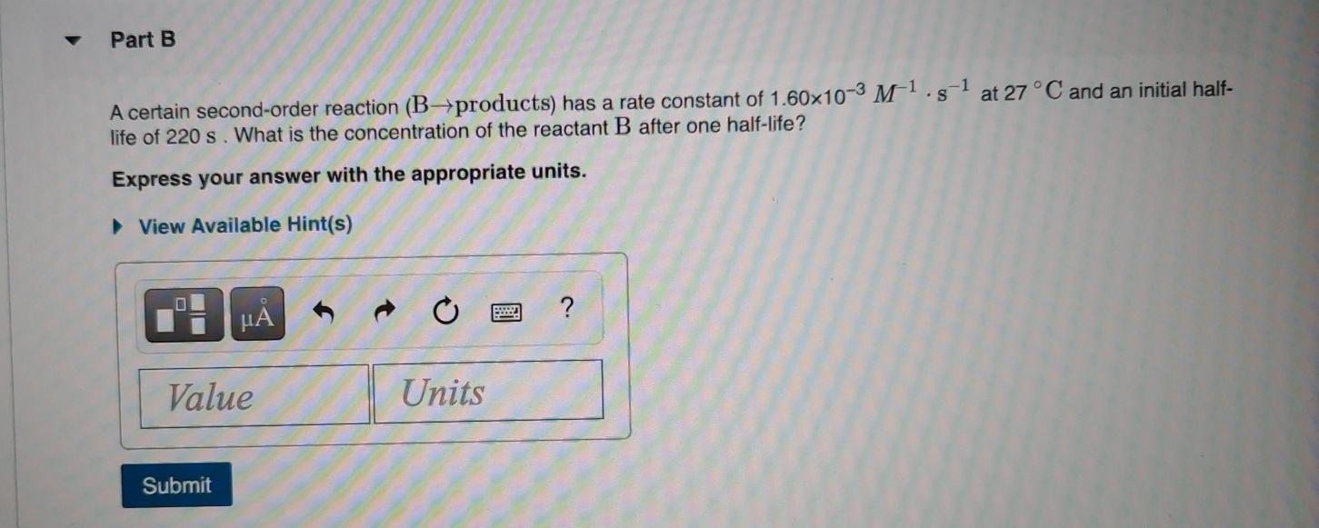 Solved The half-life of a reaction, t1/2, is the time it | Chegg.com