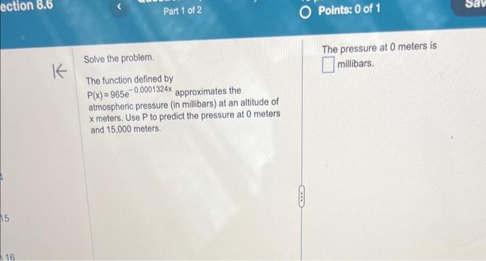 Solved Solve the problem. The pressure at 0 meters is The | Chegg.com