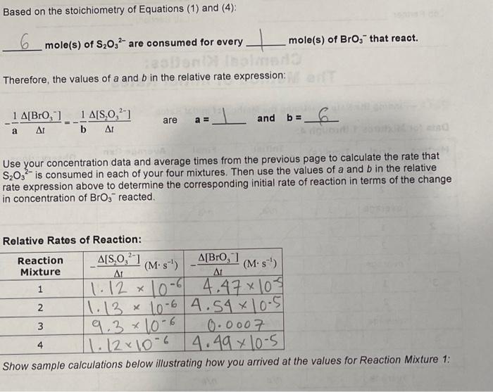 Chemical Kinetics: The Method of Initial Rates | Chegg.com