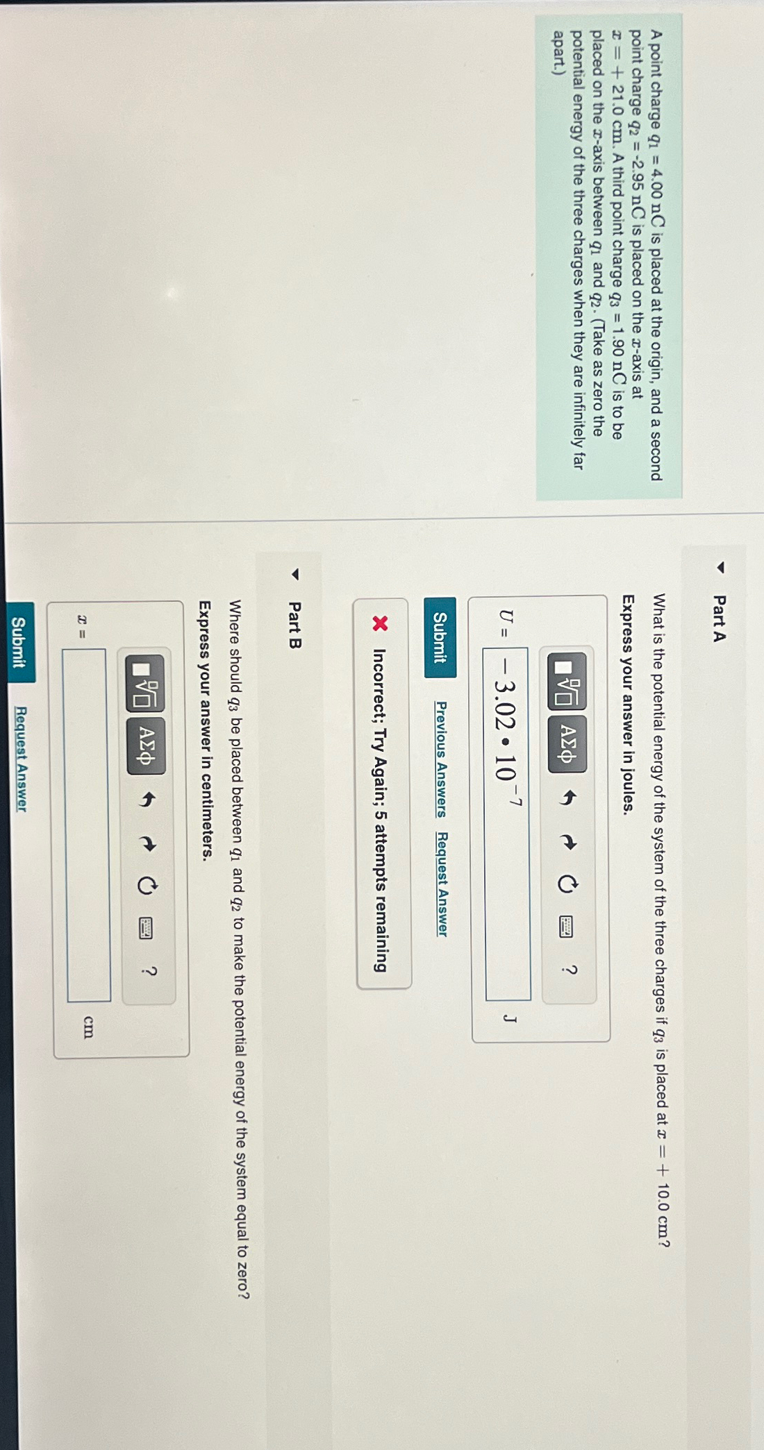 Solved Part AA point charge q1=4.00nC is placed at the | Chegg.com Solved Part AA point charge q1=4.00nC is placed at the | Chegg.com