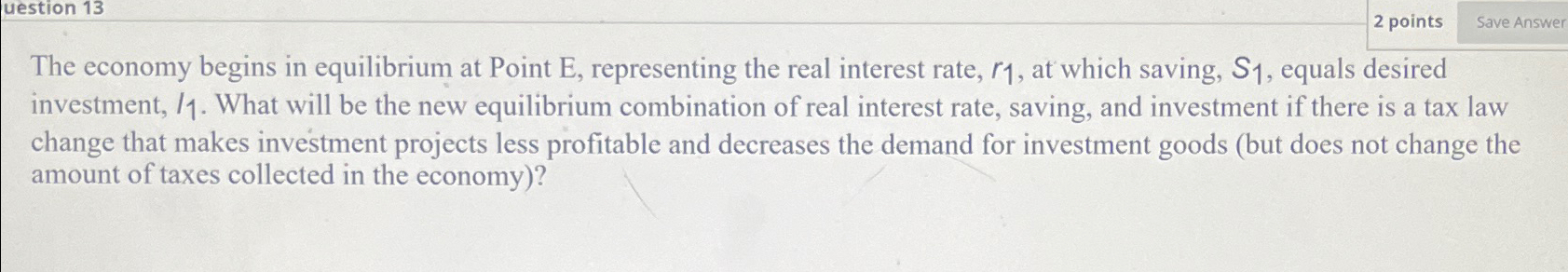 Solved 2 ﻿pointsThe economy begins in equilibrium at Point | Chegg.com