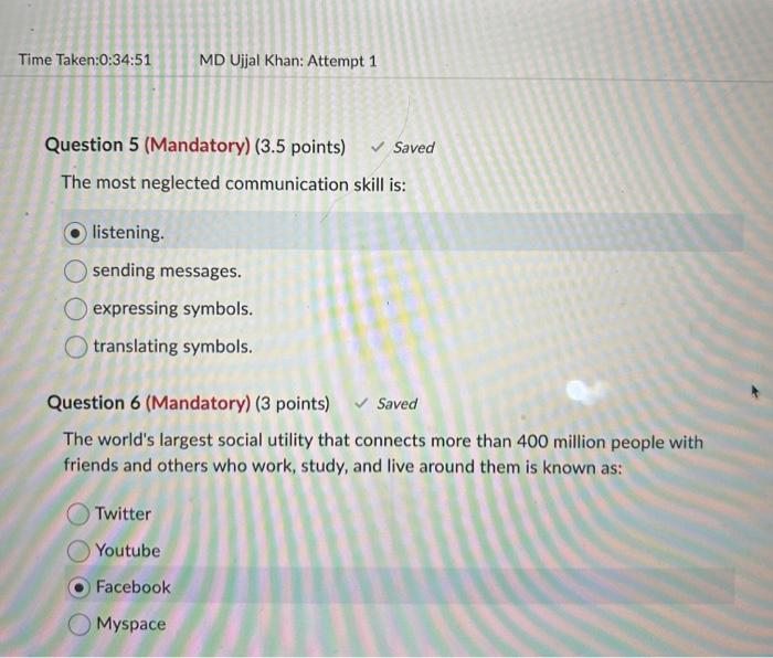 Solved Body language is all of the following except: | Chegg.com