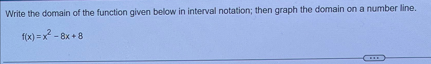 Solved Write The Domain Of The Function Given Below In
