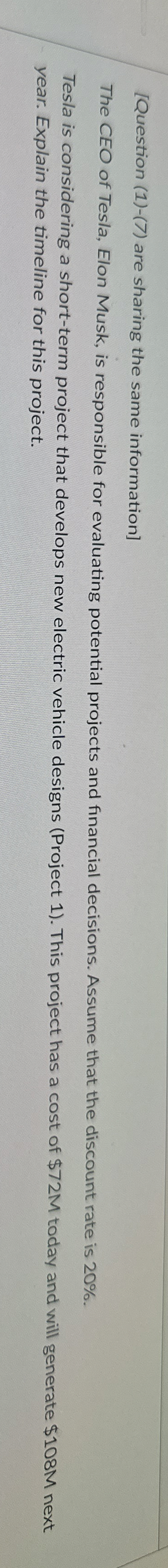Solved [Question (1)-(7) ﻿are sharing the same | Chegg.com