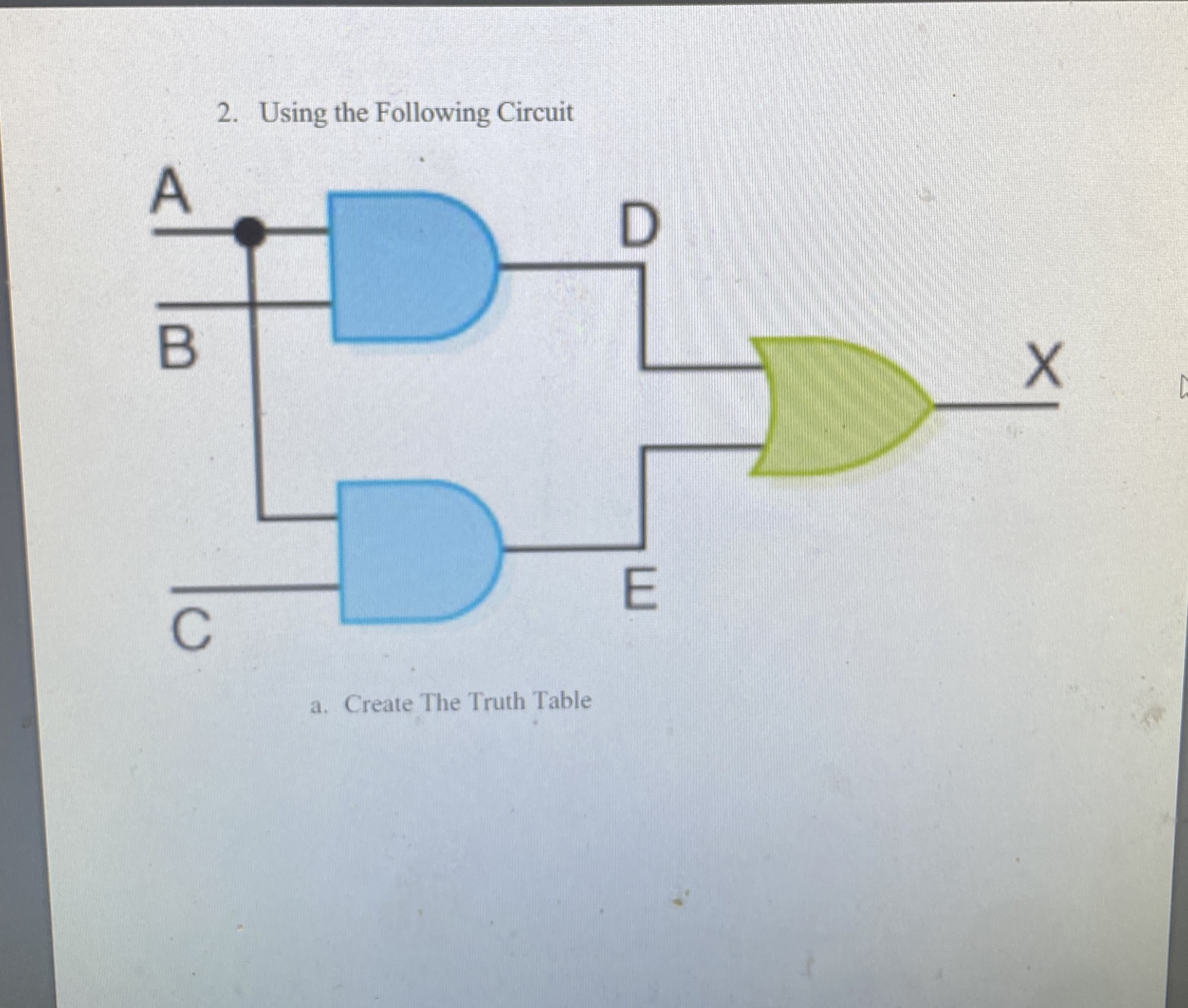 Solved Using the Following Circuita. ﻿Create The Truth Table | Chegg.com