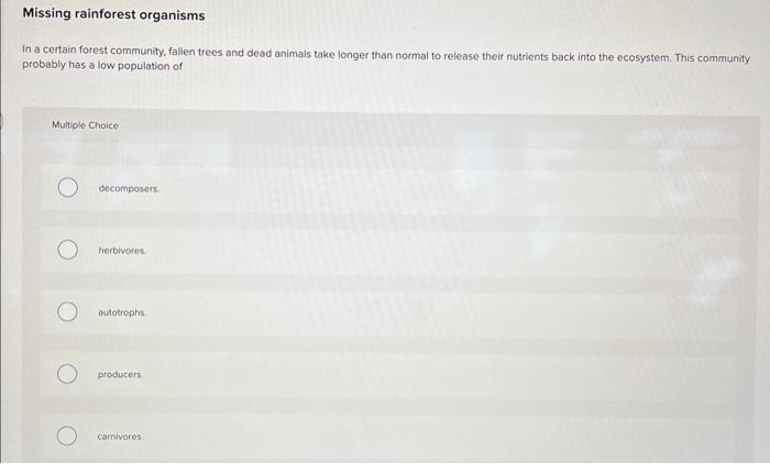 Solved Biomes and ecosystems A biome is the biotic part of | Chegg.com