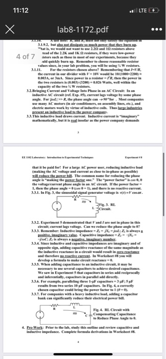 11:11 LTE D lab8-1172.pdf EE 1202 Experiment #8 - | Chegg.com