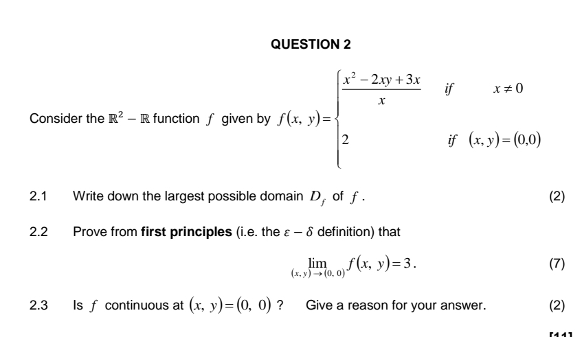 Solved QUESTION 2Consider the R2-R ﻿function f ﻿given by | Chegg.com