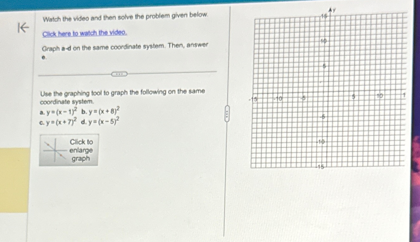 Watch the video and then solve the problem given | Chegg.com