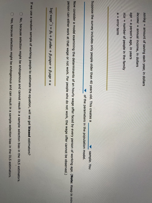 Solved 6. Missing data, nonrandom samples, and outlying | Chegg.com