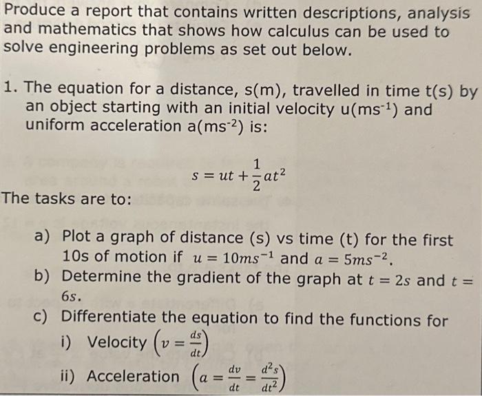 Solved Produce a report that contains written descriptions, | Chegg.com