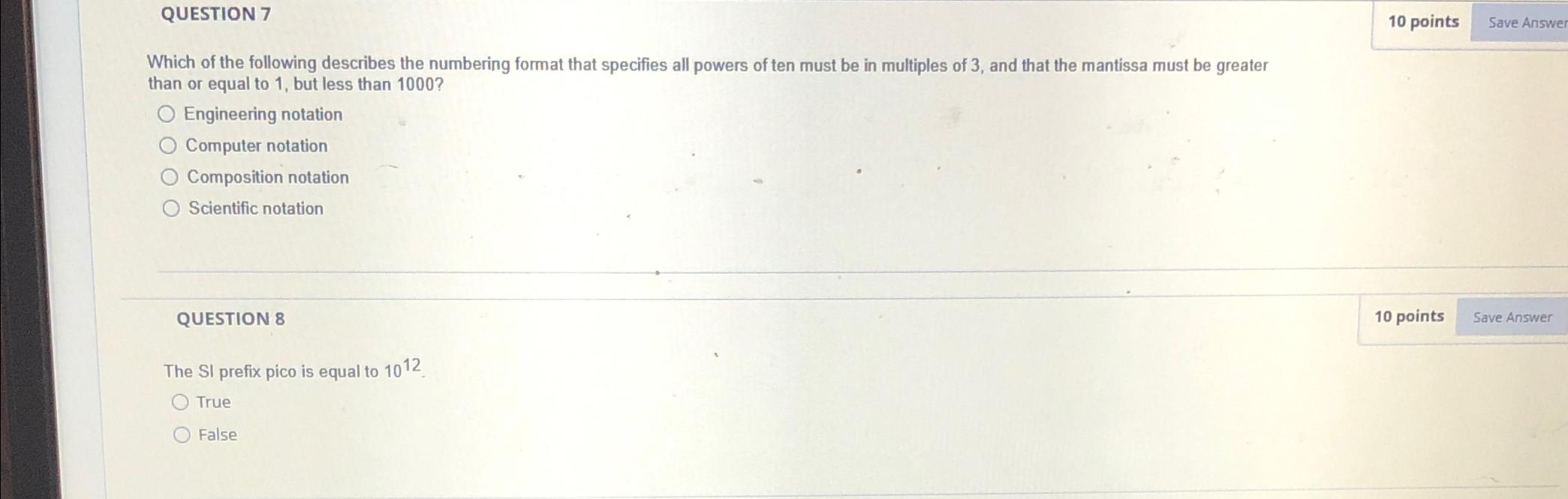 Solved QUESTION 710 ﻿pointsWhich of the following describes | Chegg.com