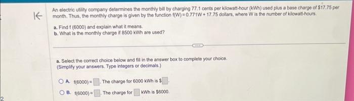 Solved An electric utility company determines the monthly | Chegg.com