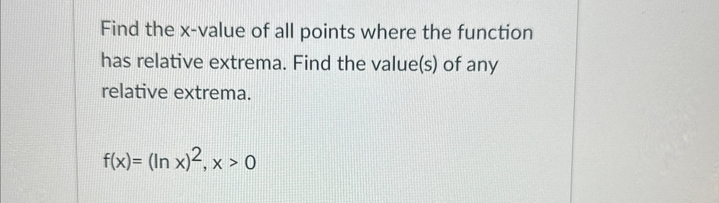 Solved Find the x-value of all points where the function has | Chegg.com