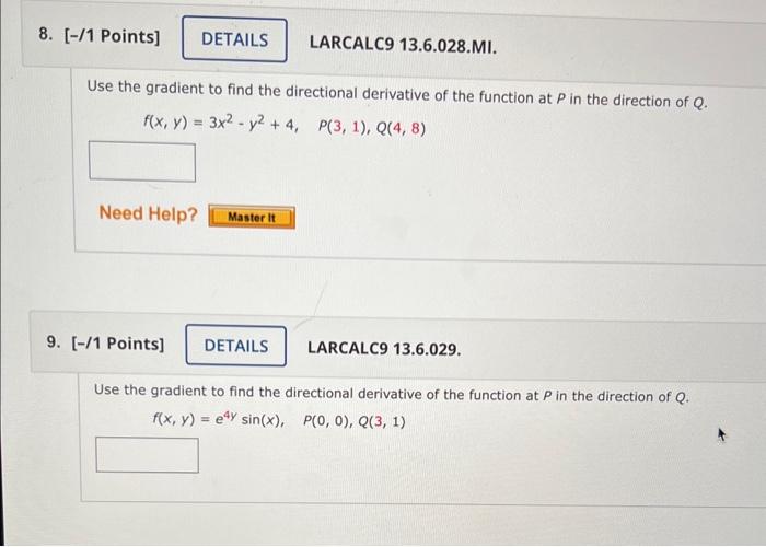 Solved Use the gradient to find the directional derivative | Chegg.com