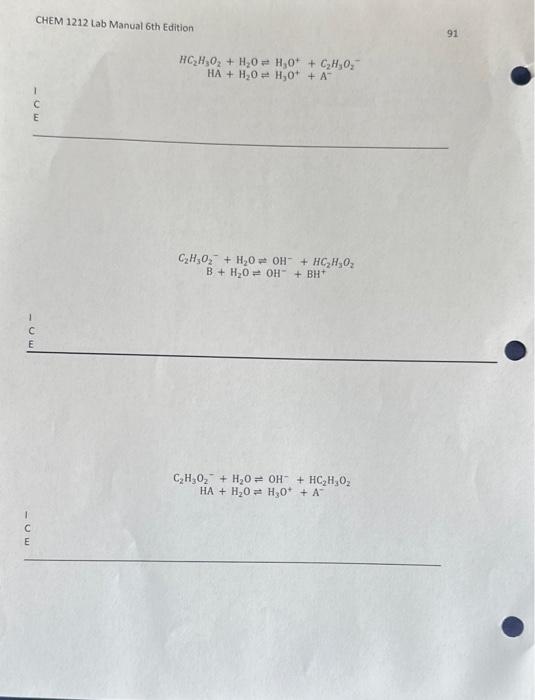 Buffer Solution Part.A 1) Obtain 100 mL of the 0.05M | Chegg.com