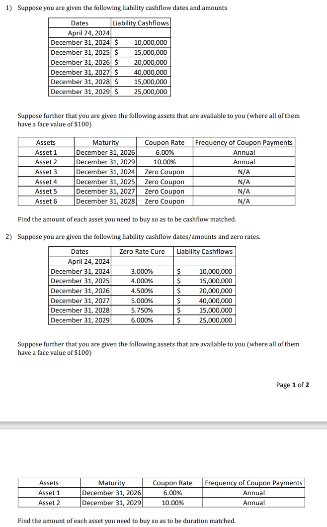 Suppose you are given the following liability | Chegg.com
