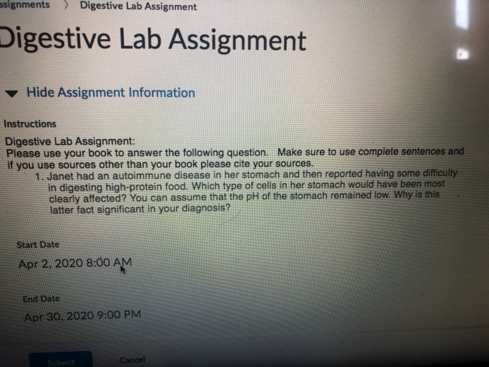 Solved signments > Digestive Lab Assignment Digestive Lab | Chegg.com Solved signments > Digestive Lab Assignment Digestive Lab | Chegg.com