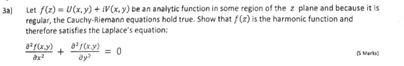 Solved let f(z)=U(x,y)+iV(x,y) ﻿be an analytic function in | Chegg.com