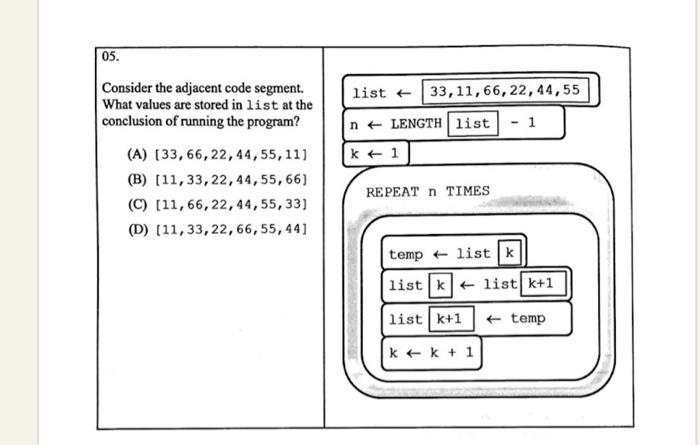 Solved Consider the adjacent code segment. What values are | Chegg.com