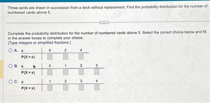 Solved Three cards are drawn in succession from a deck | Chegg.com
