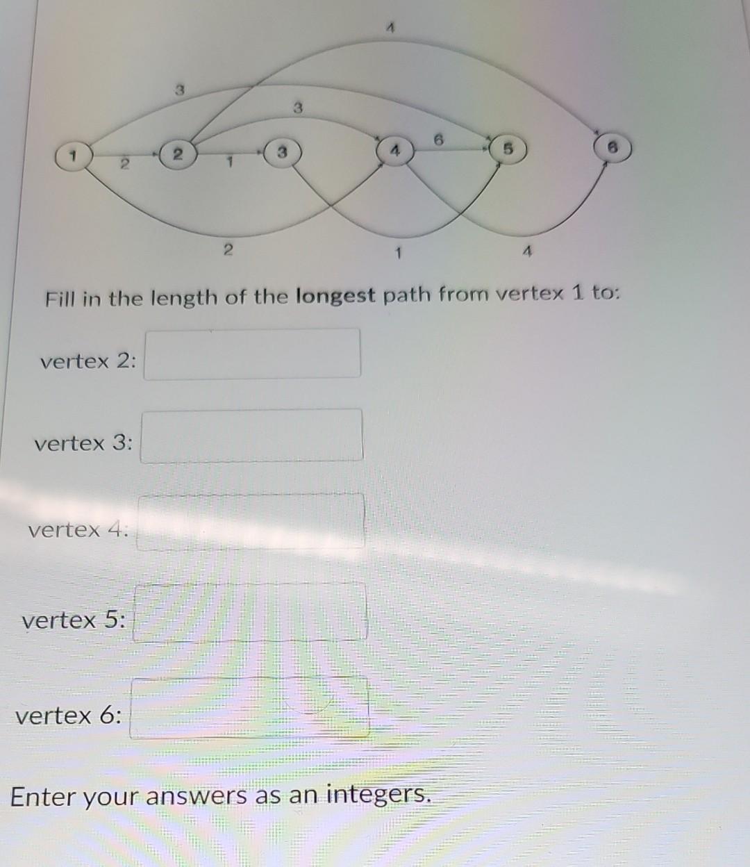 Solved Enter your answers as an integers. Enter your | Chegg.com