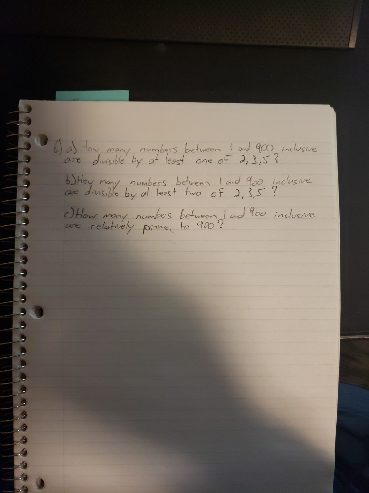 Solved ច ច តតតតតតាម 6) a) How many numbers between 1 and 900 | Chegg.com