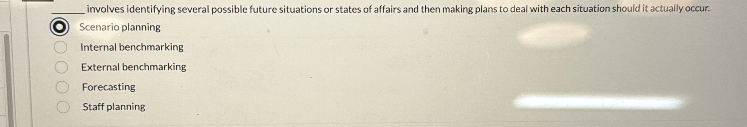 Solved involves identifying several possible future | Chegg.com