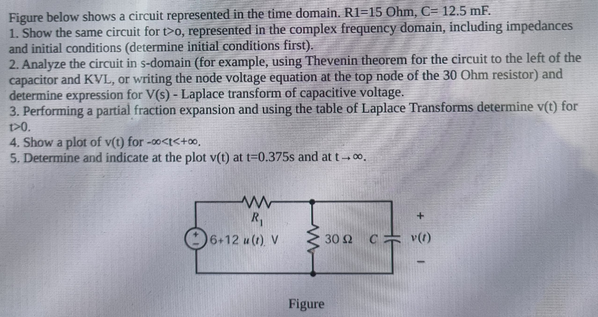 Solved Figure below shows a circuit represented in the time | Chegg.com