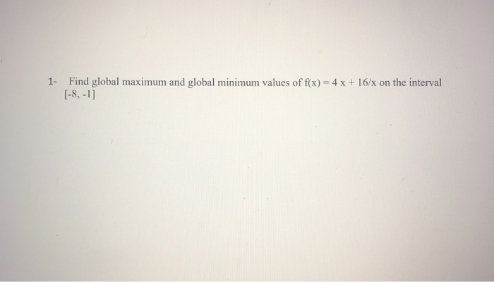 Solved 1. Given the graph of f', the derivative of the | Chegg.com