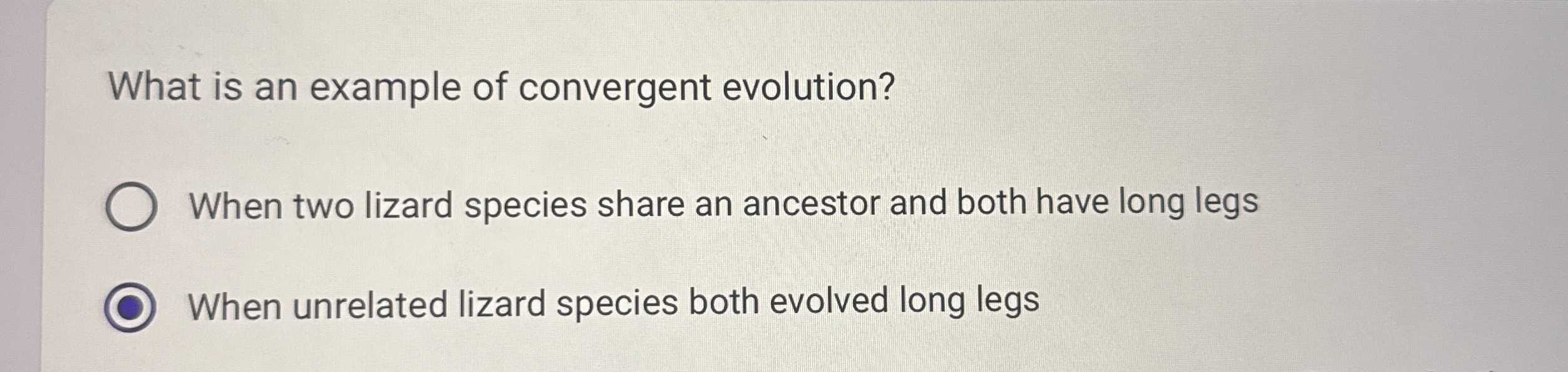 Solved What is an example of convergent evolution?When two | Chegg.com