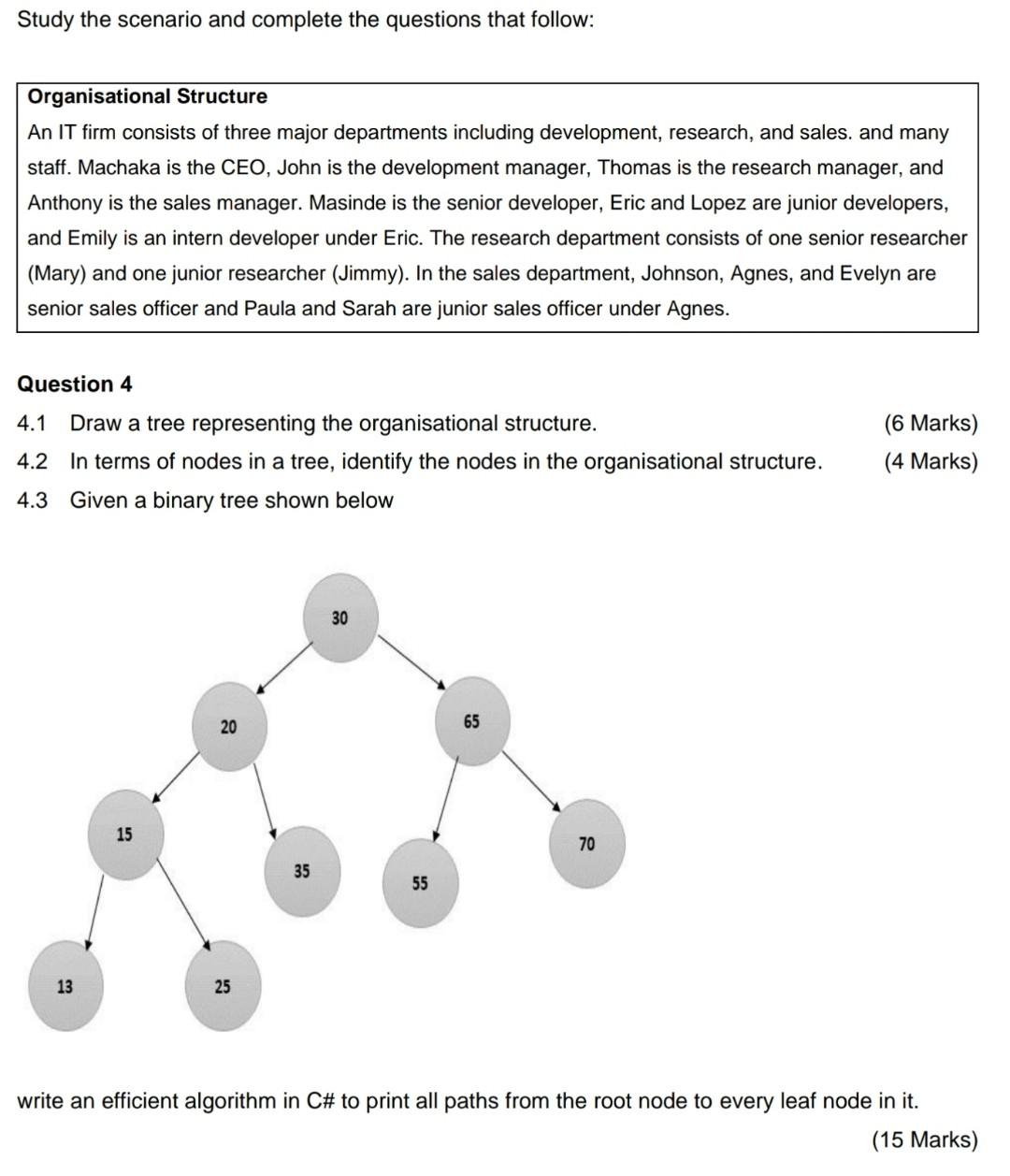 Solved write an efficient algorithm in C# to print all paths | Chegg.com