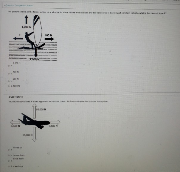 Solved The picture shows all the forces acting on a | Chegg.com