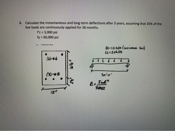 Solved 6. Calculate the instantaneous and long-term | Chegg.com
