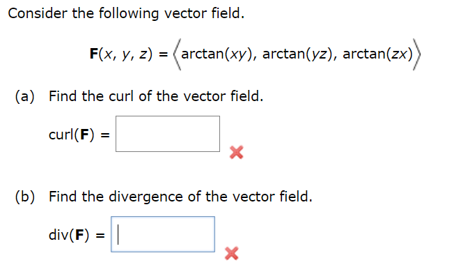 Solved Consider the following vector | Chegg.com