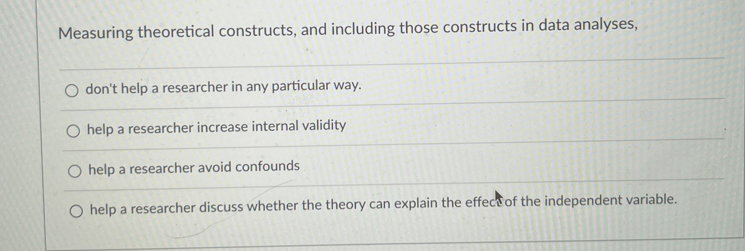 Solved Measuring Theoretical Constructs And Including Those