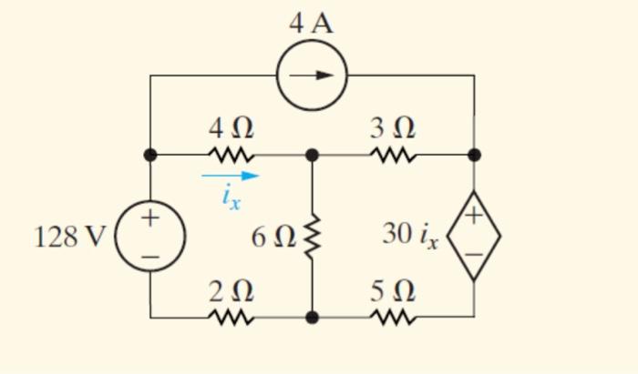 Solved find power delivered by the 4A current source via | Chegg.com