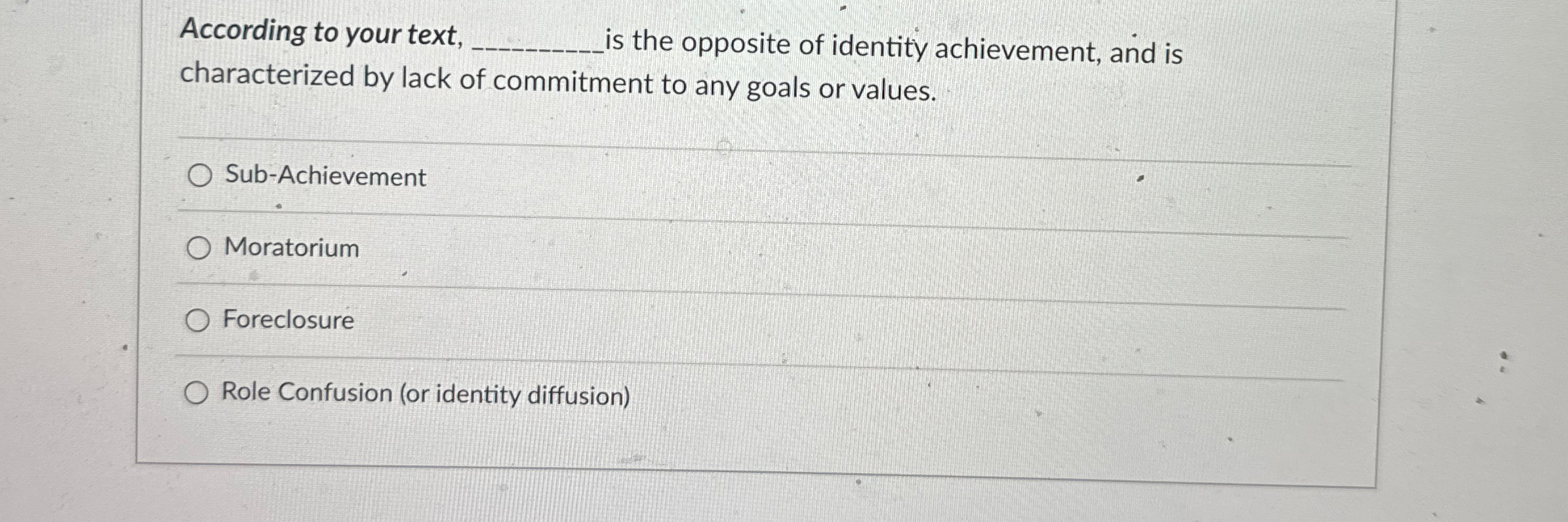 Solved According to your text, q, ﻿is the opposite of | Chegg.com
