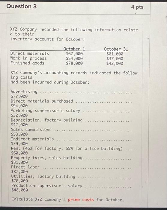 Solved XYZ Company recorded the following information relate | Chegg.com Solved XYZ Company recorded the following information relate | Chegg.com
