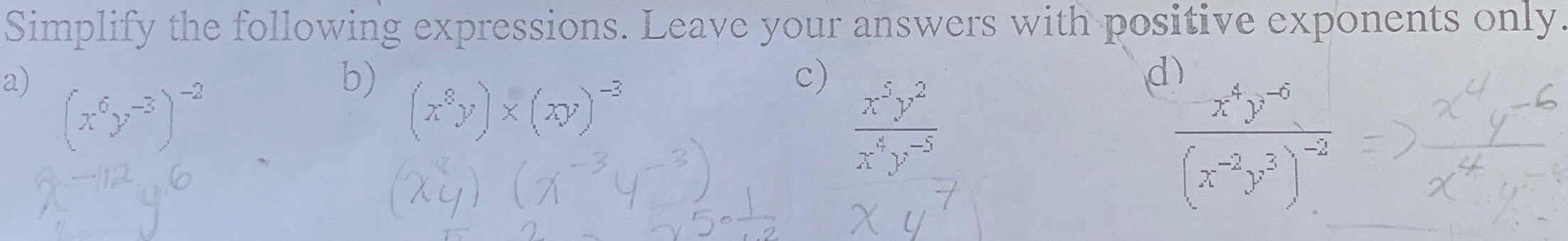 Solved Simplify the following expressions. Leave your | Chegg.com