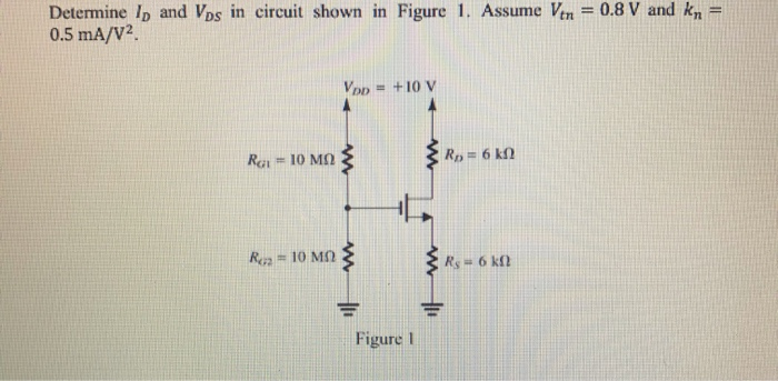 Solved Determine I) and Vps in circuit shown in Figure 1. | Chegg.com