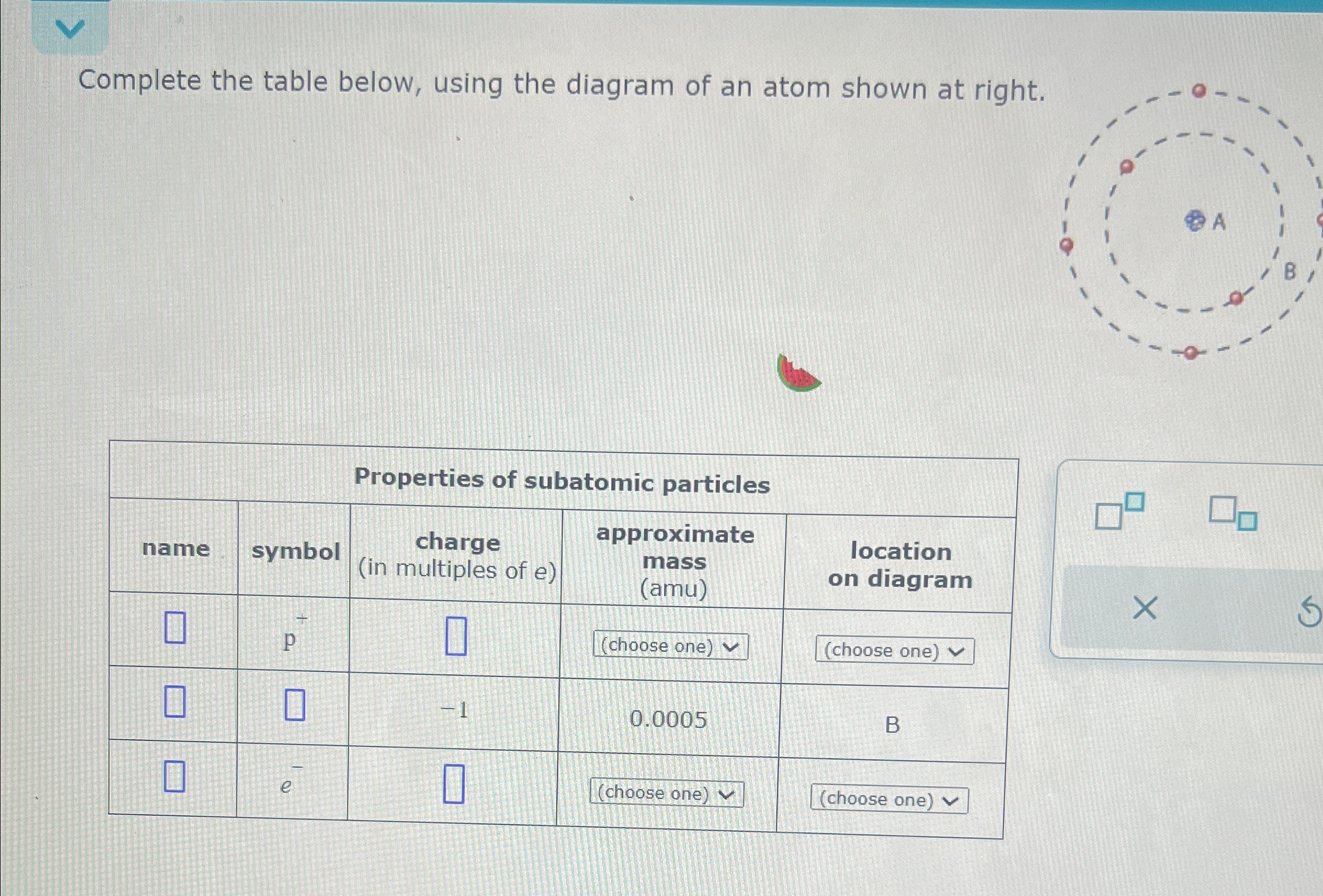 Solved Complete the table below, using the diagram of an | Chegg.com